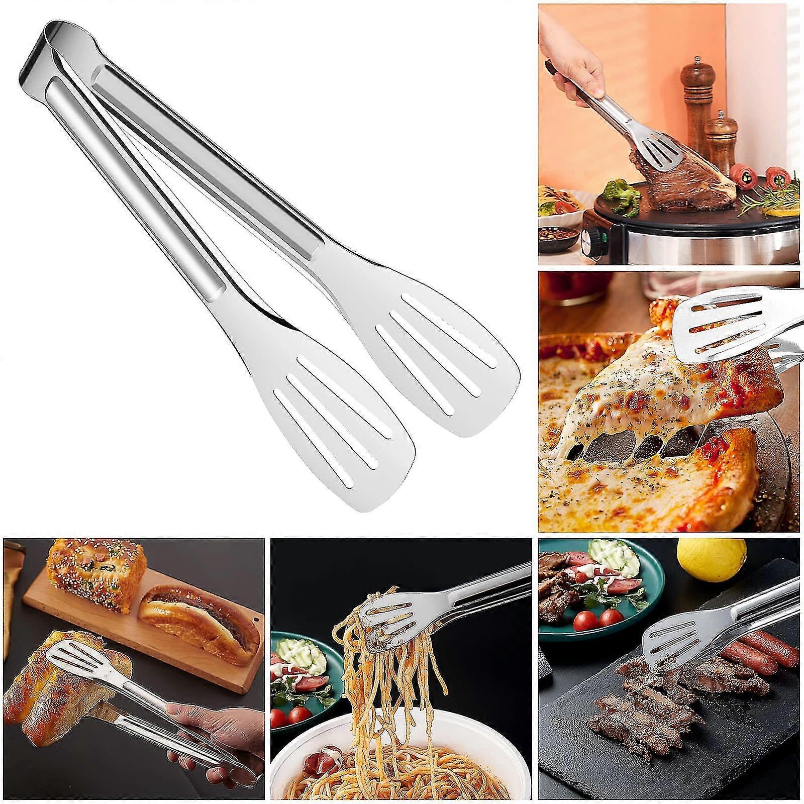 8 Pack Serving Tongs Buffet, 7 Inch Salad Tongs Kitchen Tongs ...