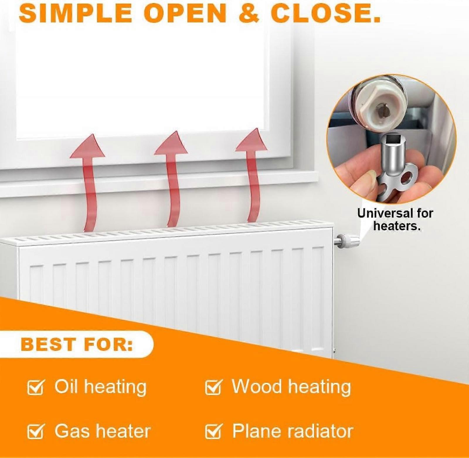 Radiator Valve, Radiator Vent Wrench, Radiator Bleed Wrench, Universal ...