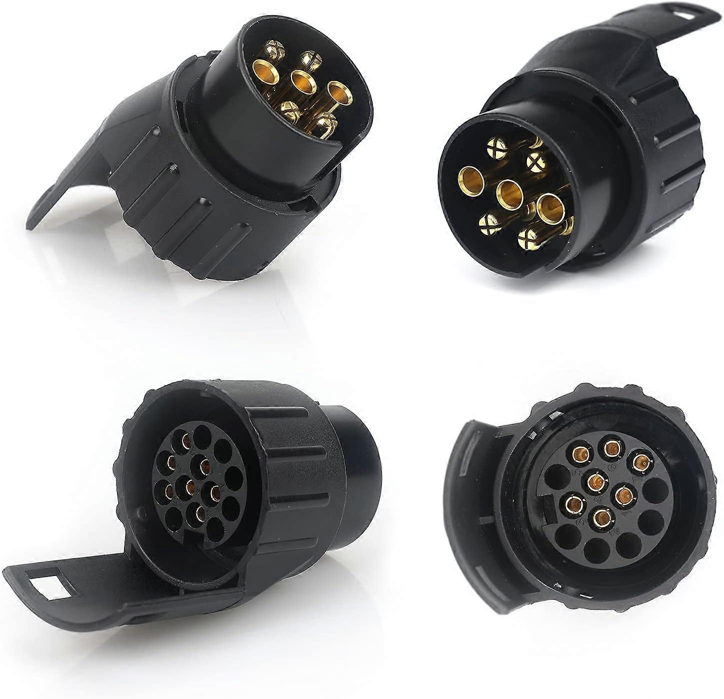 7/13 Trailer Plug Adapter 7 to 13 Pin Connector Plug Hitch 7 Pole to 13 ...