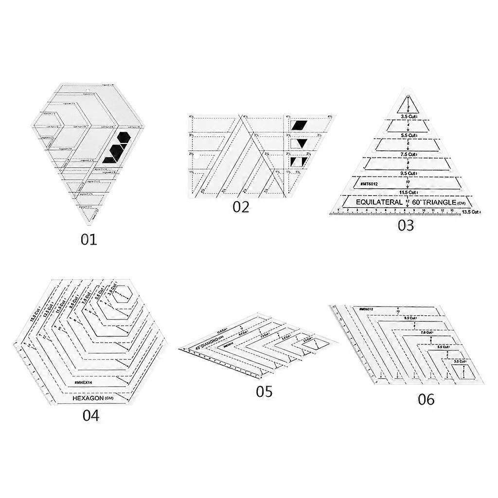 Clear Acrylic Rulers 45 Degree Diamonds Ruler for Home DIY Sewing ...