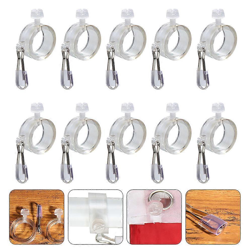 8 Pcs Flag Fixing Buckles Flag Mounting Rings Flag Pole Clamps Flag ...