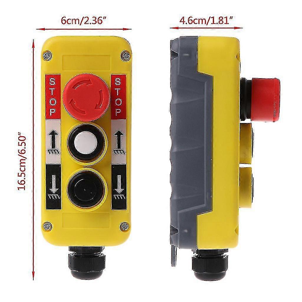 Waterproof Industrial Push Button Switch Emergency Stop For Electric ...