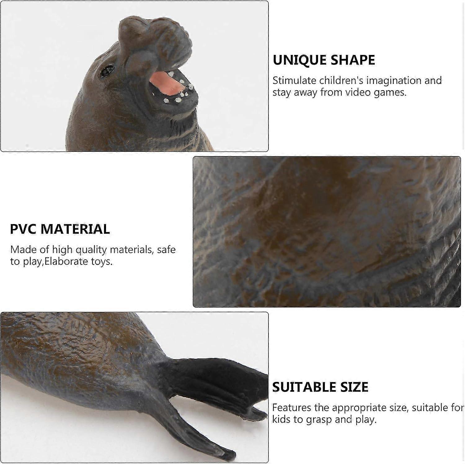 Kids Elephant Seal Model Toy Realistic Sea Creature Figurines Model ...