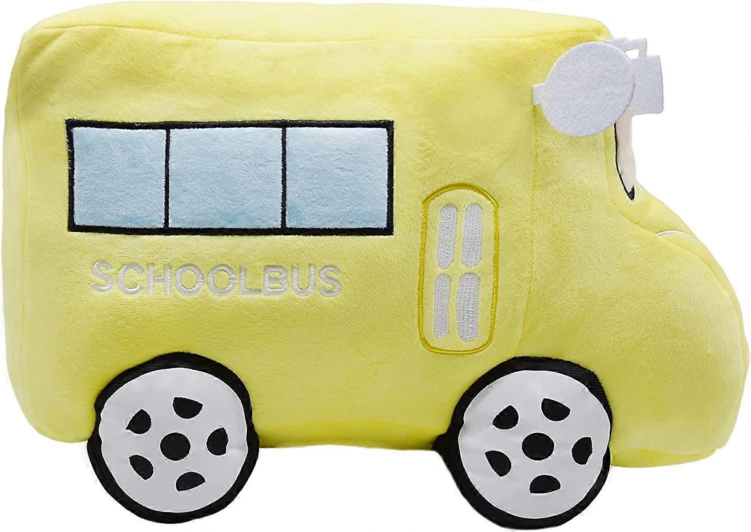 Soft Plush School Bus Stuffed Car Toy Super Cute Yellow Truck plushie ...