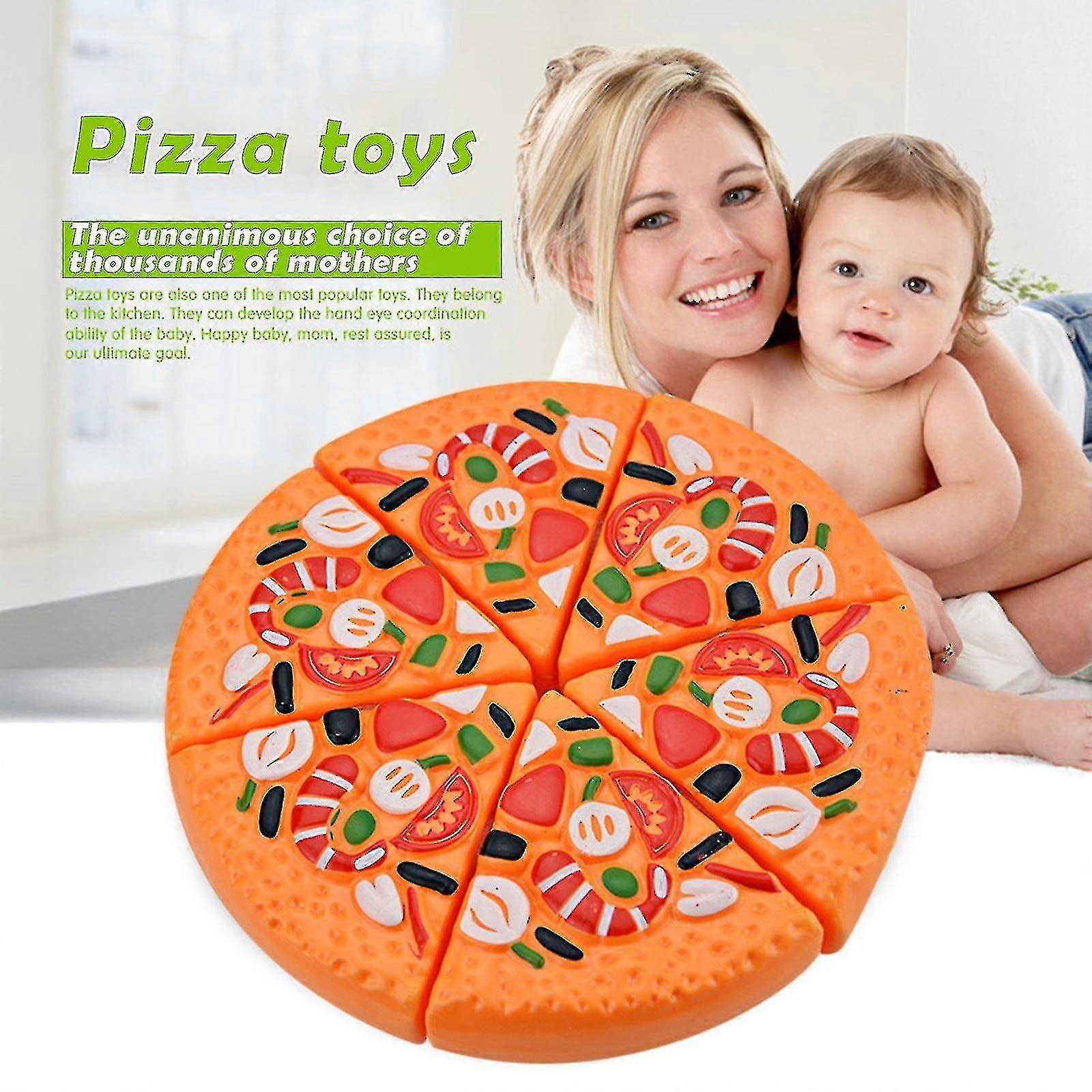 Childrens Kids Pizza Slices Toppings Pretend Dinner Kitchen Play Food ...