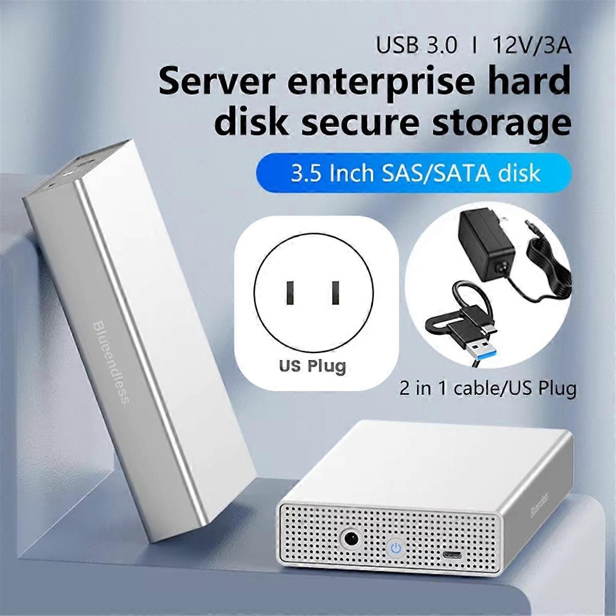 Sas Hard Drive Enclosure Usb C to 2.5/3.5 Inch SAS/SATA Support Max ...