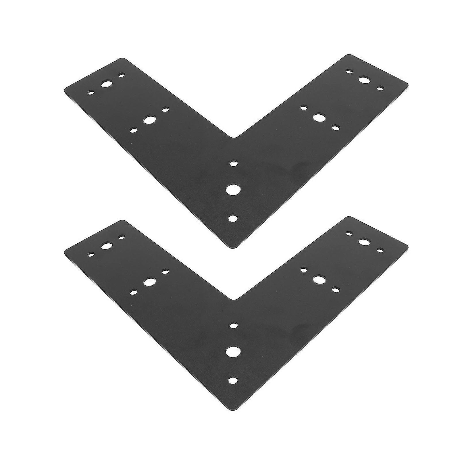 L Shape Flat Bracket Black Powder Coated Carbon Steel Right Angle Flat ...