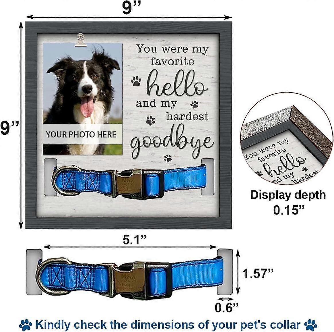 Pet Memorial Picture Frame 23x23cm You Were My Favorite Hello and ...
