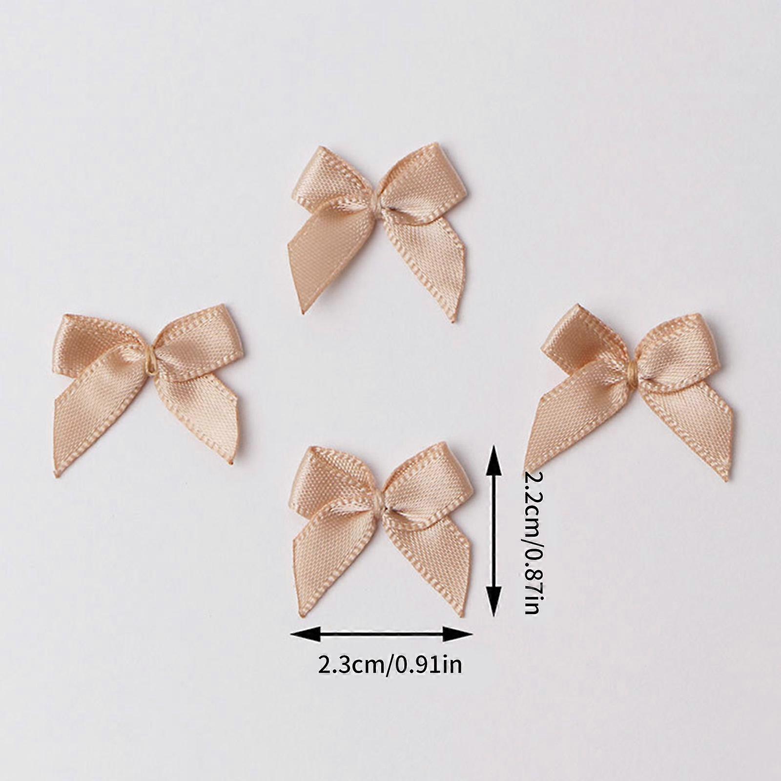 200 Pcs Mini Bows Small Ribbon Bows Bowknot Flowers Appliques DIY Craft ...