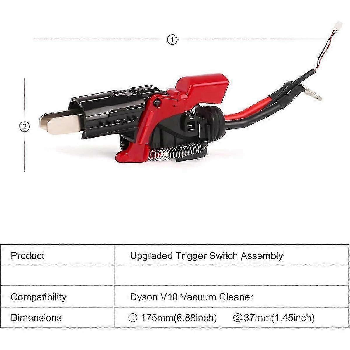 Upgraded Trigger Switch & Power Button Replacement Parts for Dyson V10 ...