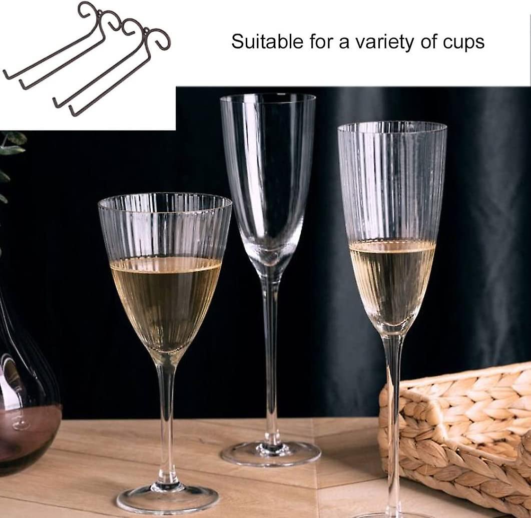 Wine Glass Rack Vintage 2 Rows Wall Mount Hanging Stemware Shelf Wine ...