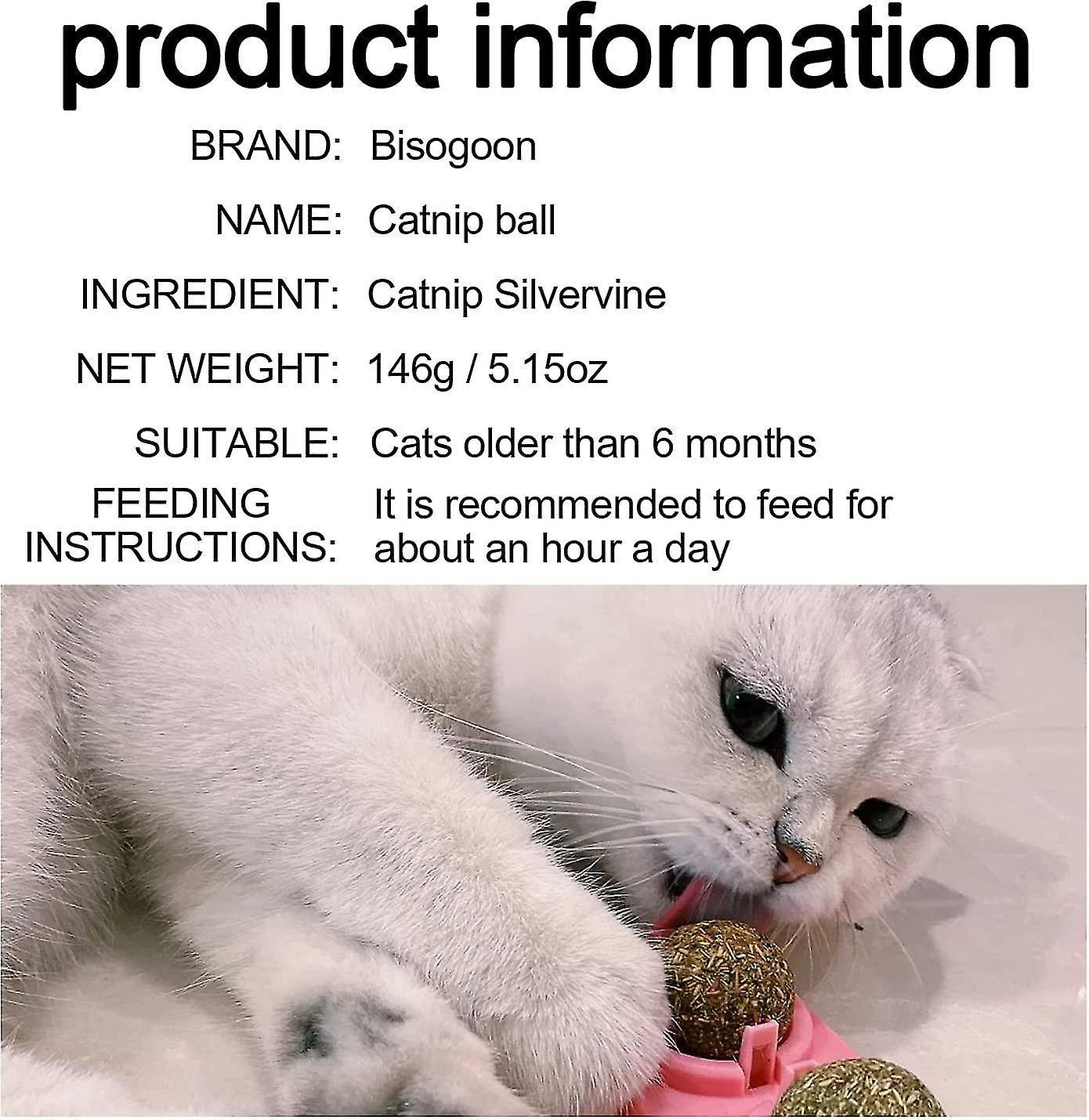 Catnip Toys, Catnip Wall Ball Toy, Cats Catnip Edible Balls, Natural Interactive Toy, Licking ...