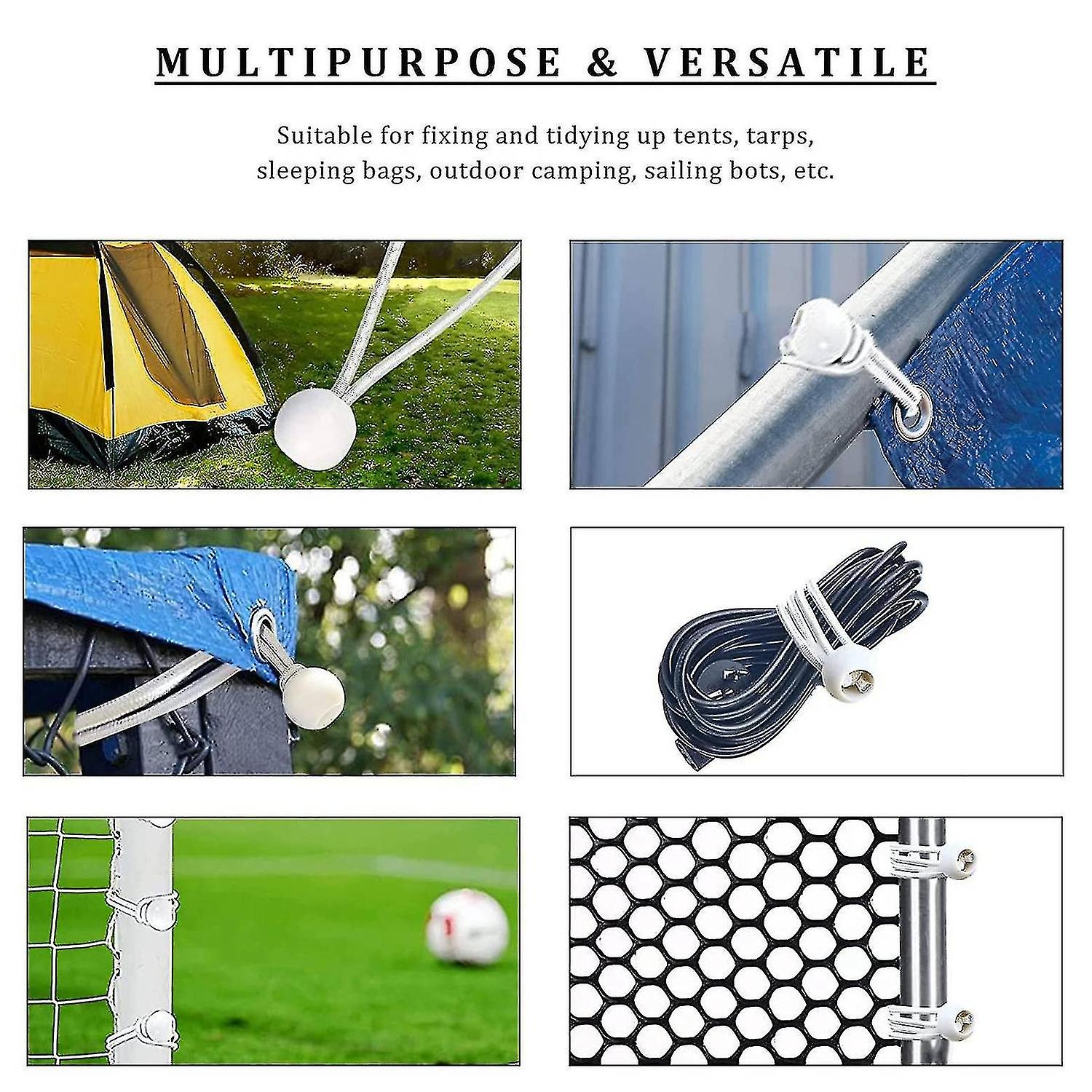 50 Pcs Bungee Cord With Balls Elastic Ties Bungee Toggles Ties For ...