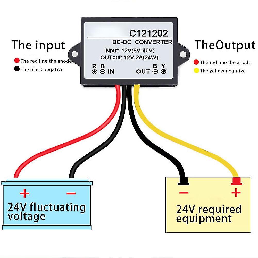 C121202 Dc 12v To Dc 12v 2a Waterproof Voltage Regulator Stabilizer ...