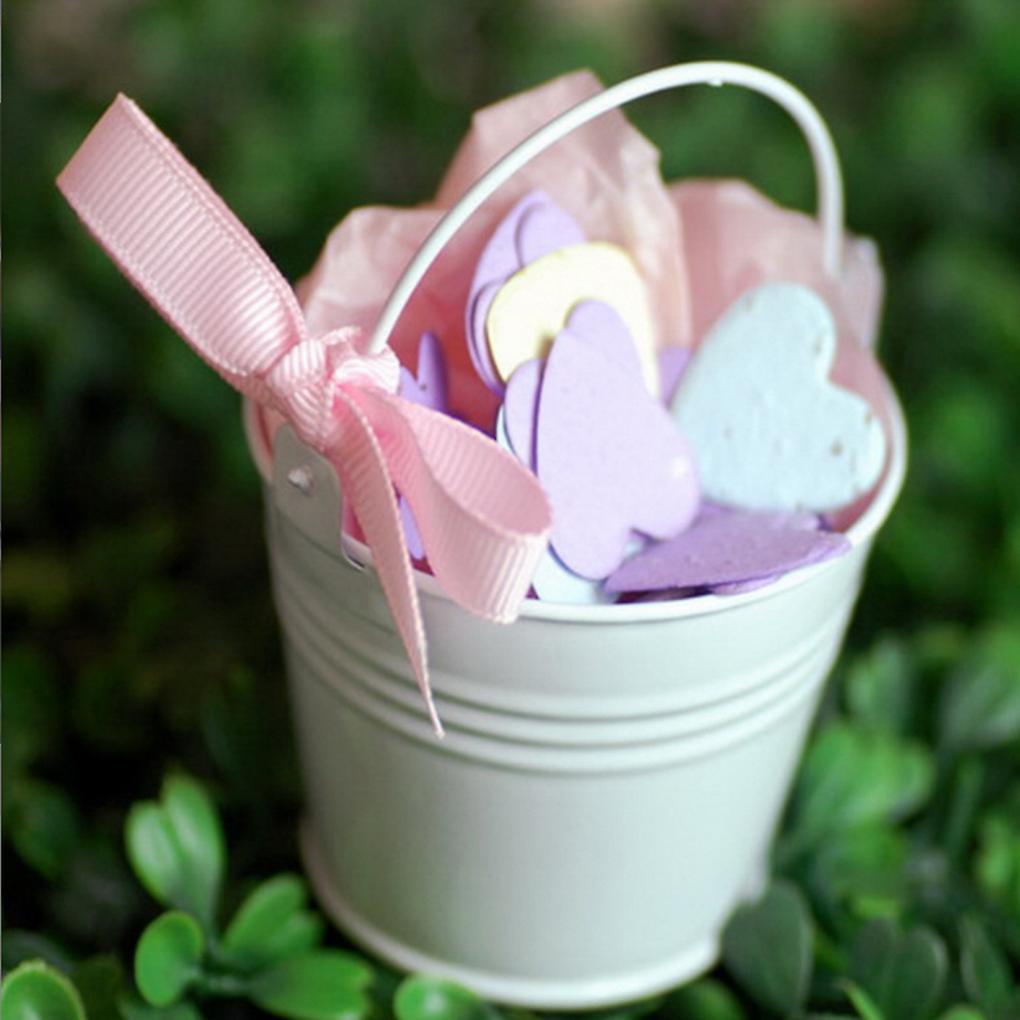 1/2/3/5 Metal Storage Bucket Gift Box Wedding Party Souvenirs Pails ...