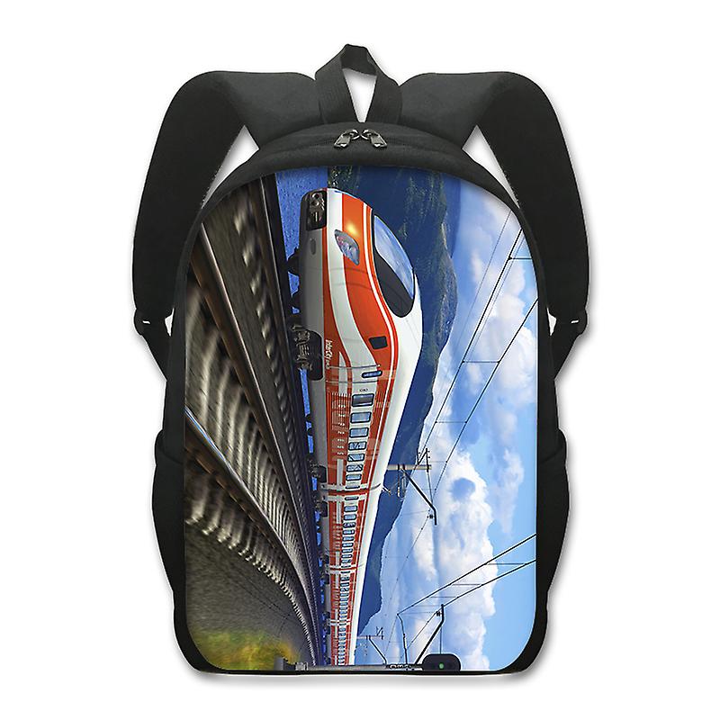 High Speed Rail Train Print Backpack For Teenager Boys Girls Children ...