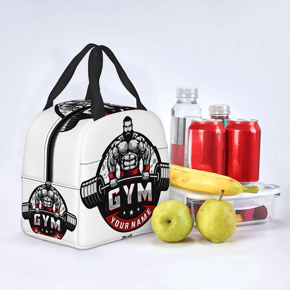 Bodybuilding And Gym Logo Resuable Lunch Box For Women Leakproof Cooler ...