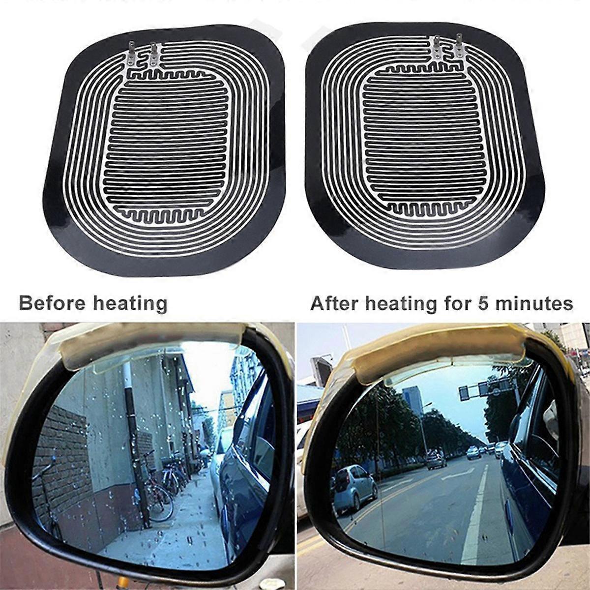 Car Side Wing Mirror Heating Pad DC 12V Universal Rearview Mirror Mist ...