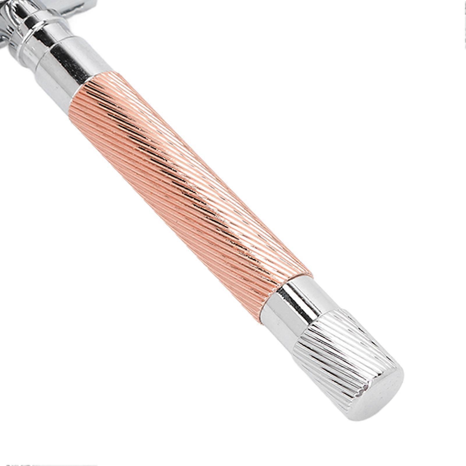 Double Edge Safety Razor Long Handle Zinc Alloy Manual Safety Razor Men ...