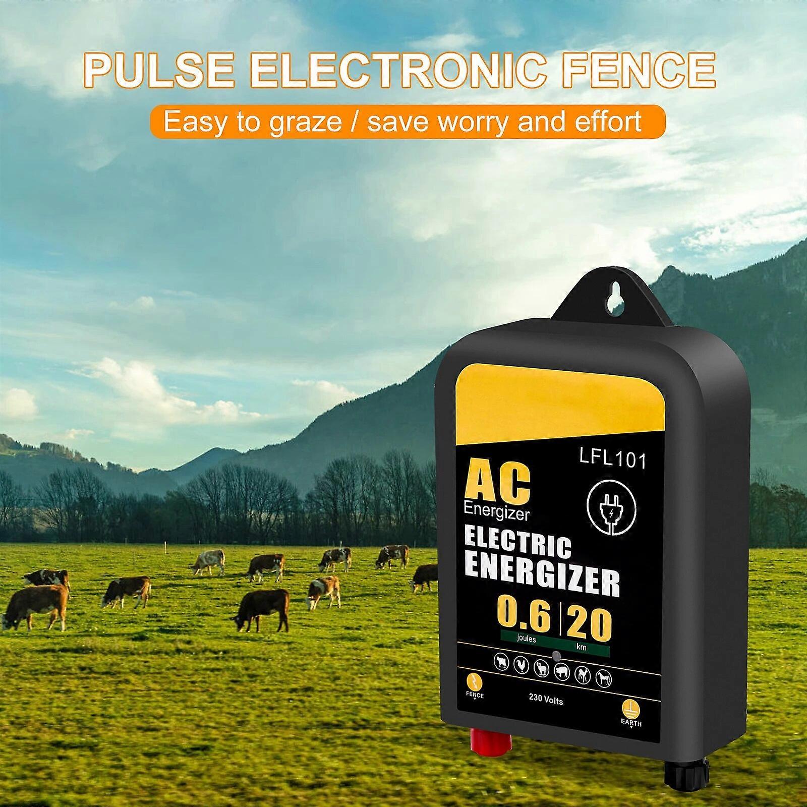 10/20km Electric Fence Energizer Livestock High Voltage Pulse Charger ...