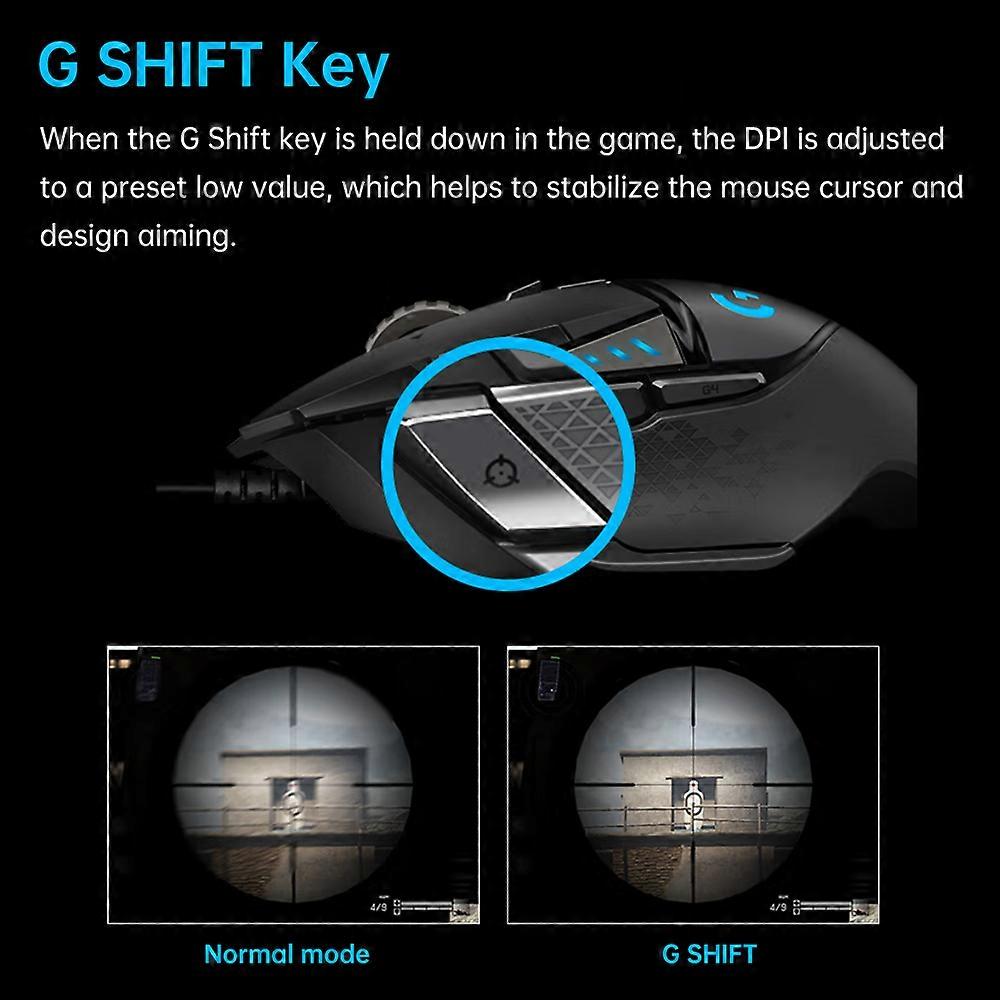 Logitech G502 HERO Wired Gaming Mouse with Adjustable Weights 25K HERO ...