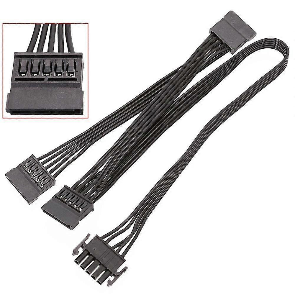 5Pin to 3 Port SATA Peripheral Power Supply Cable for Modular PSU ...