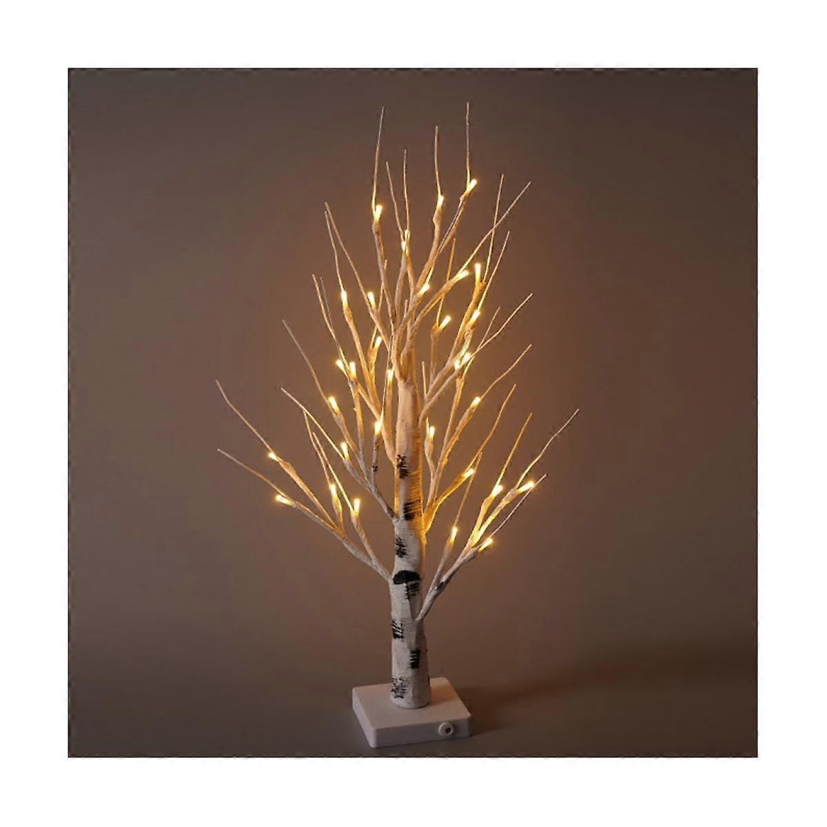 Tabletop Tree, White Tree with LED Lights, Warm White Small Tree Lights ...