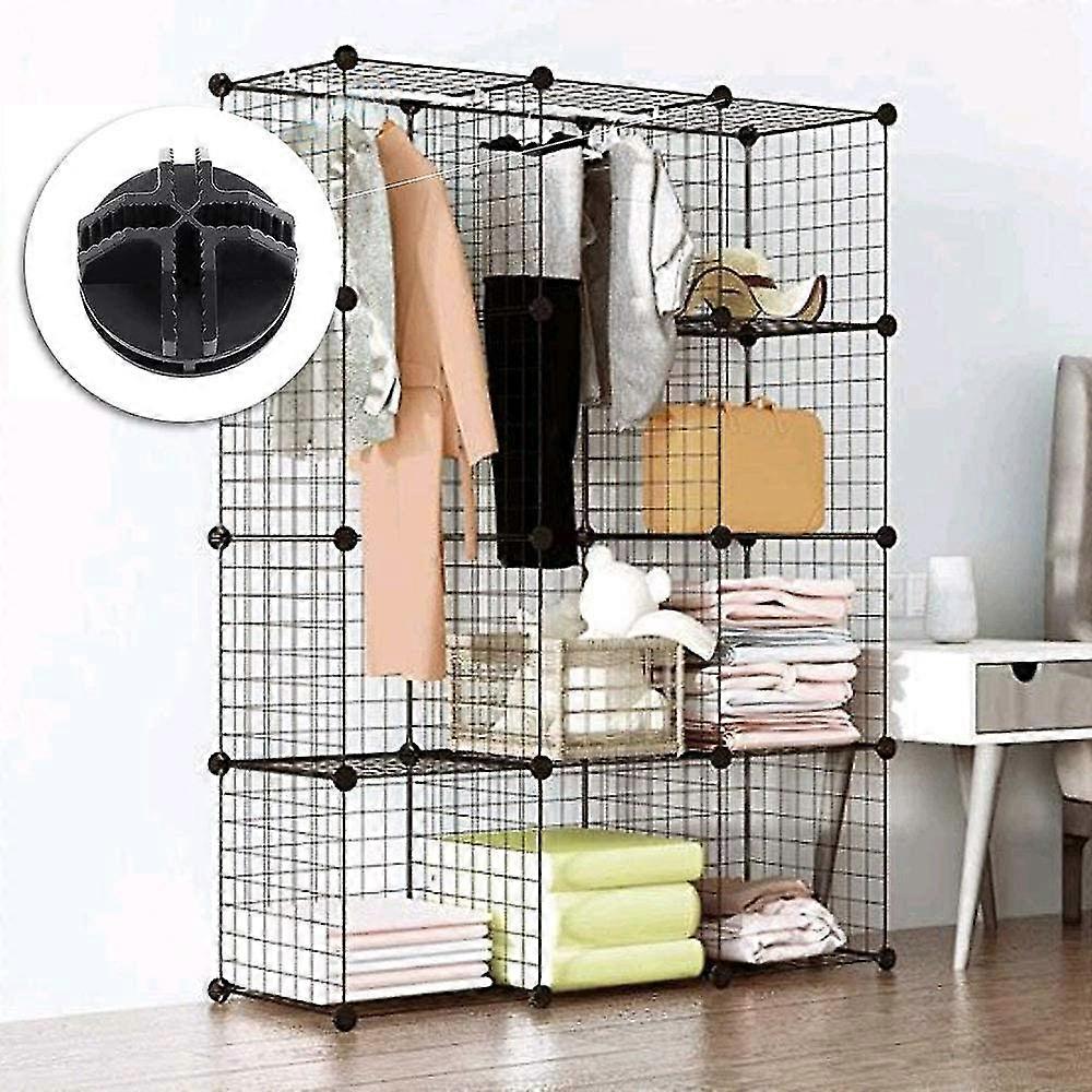 40Pcs Wire Cube Storage Black Plastic Cube Connectors C&C Grid ...