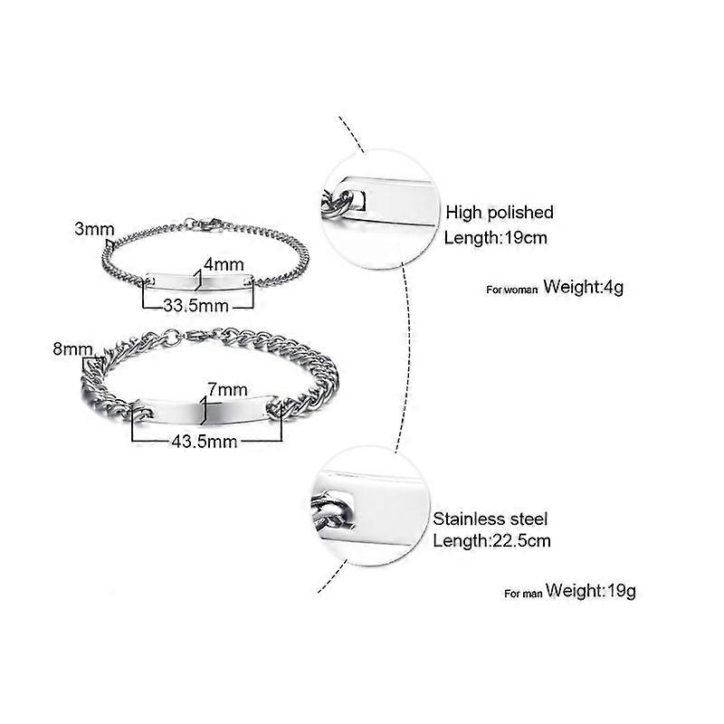 Bracelets Personalized Engraved Couple Bracelets Brother Sisters ...