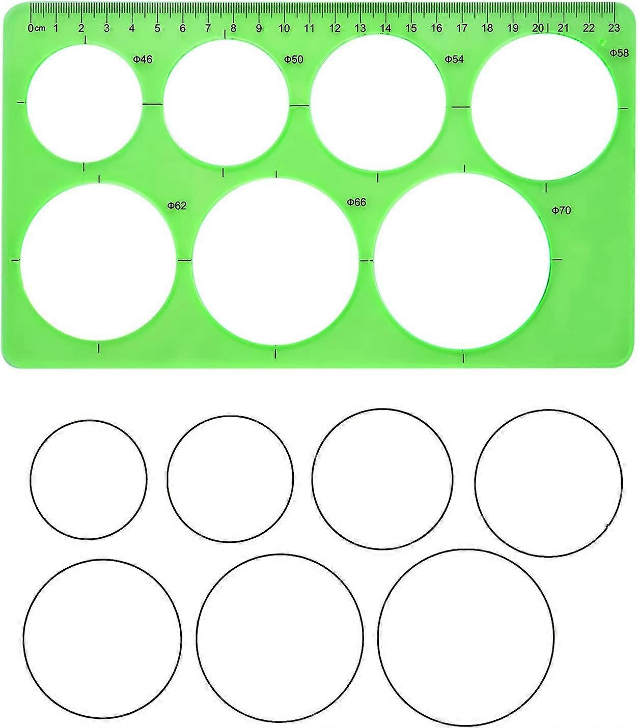 Circle Templates 3pcs Plastic Round and Oval Templates Measurement ...