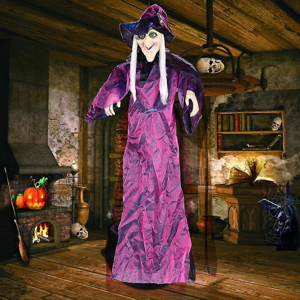 Life Size Hanging Talking Witch - Animated Halloween Witch With Sound ...