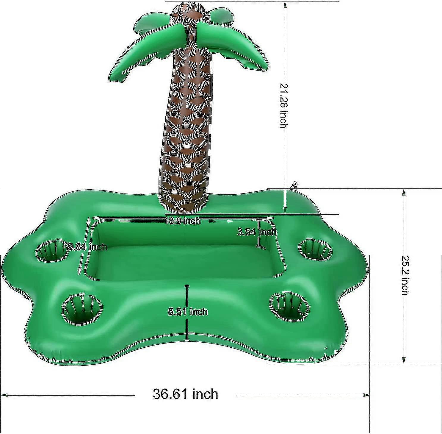 95 X 55 X 5 Pool Buoy,pool Floating Bar,cup Holder,inflatable Palm Tree ...