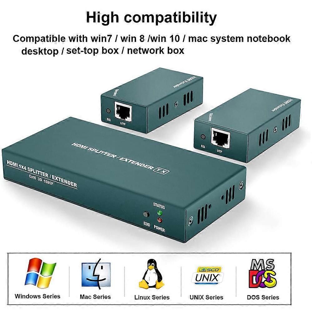 2023 Best 1x2 HDMI Splitter Extender 60m 1x4 HDMI UTP Extender Cat5e ...