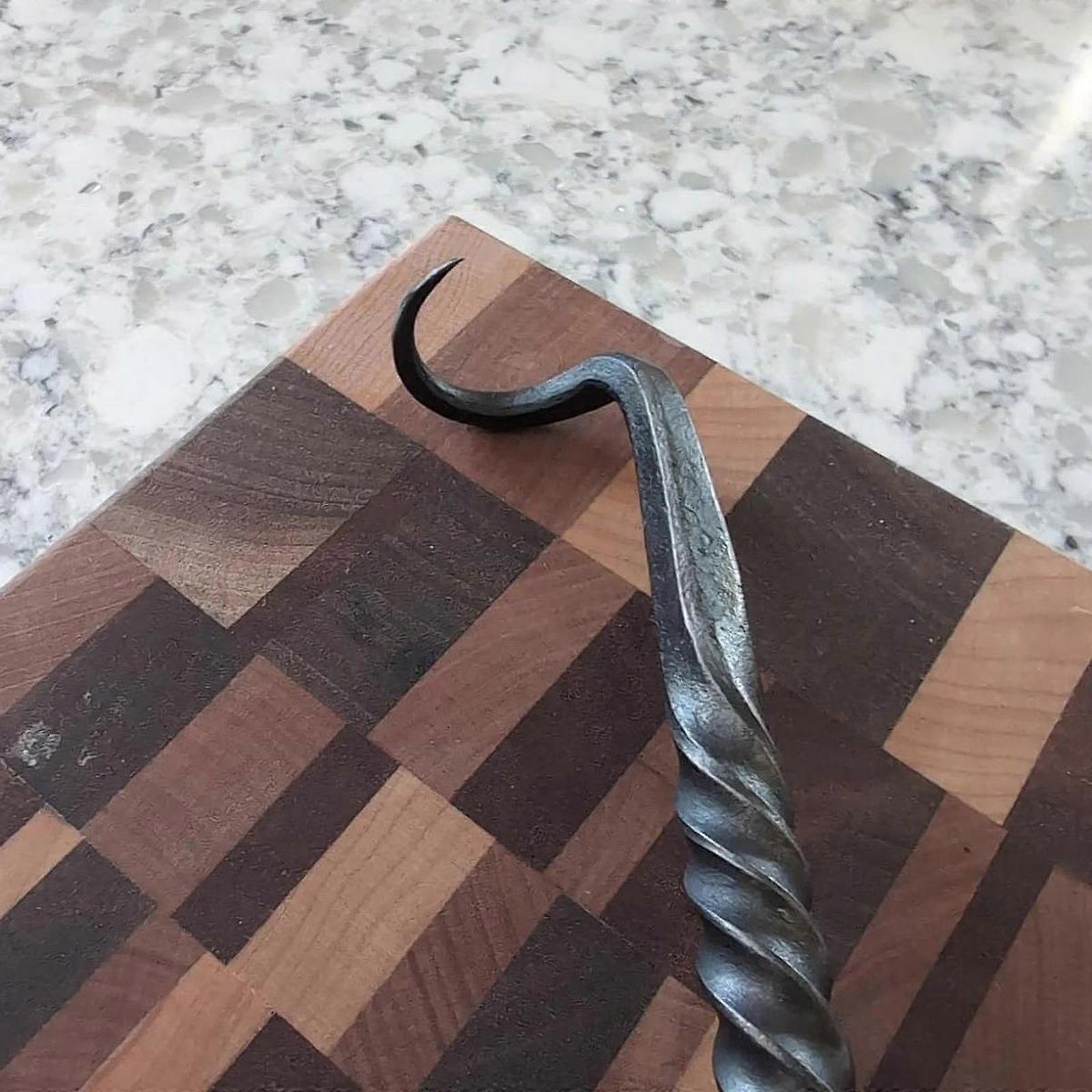 BBQ Food Turner Portable BBQ Meat Turner Hook for Vegetables BBQ Grill ...