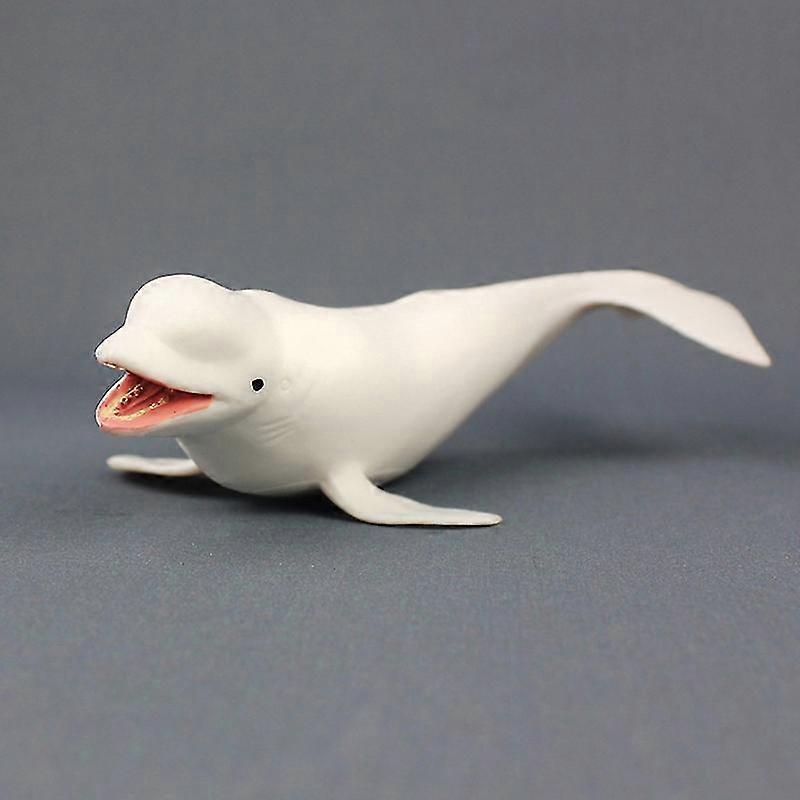 Educational Toy - Lifelike Beluga Whale Ocean Animal PVC Model Figure ...