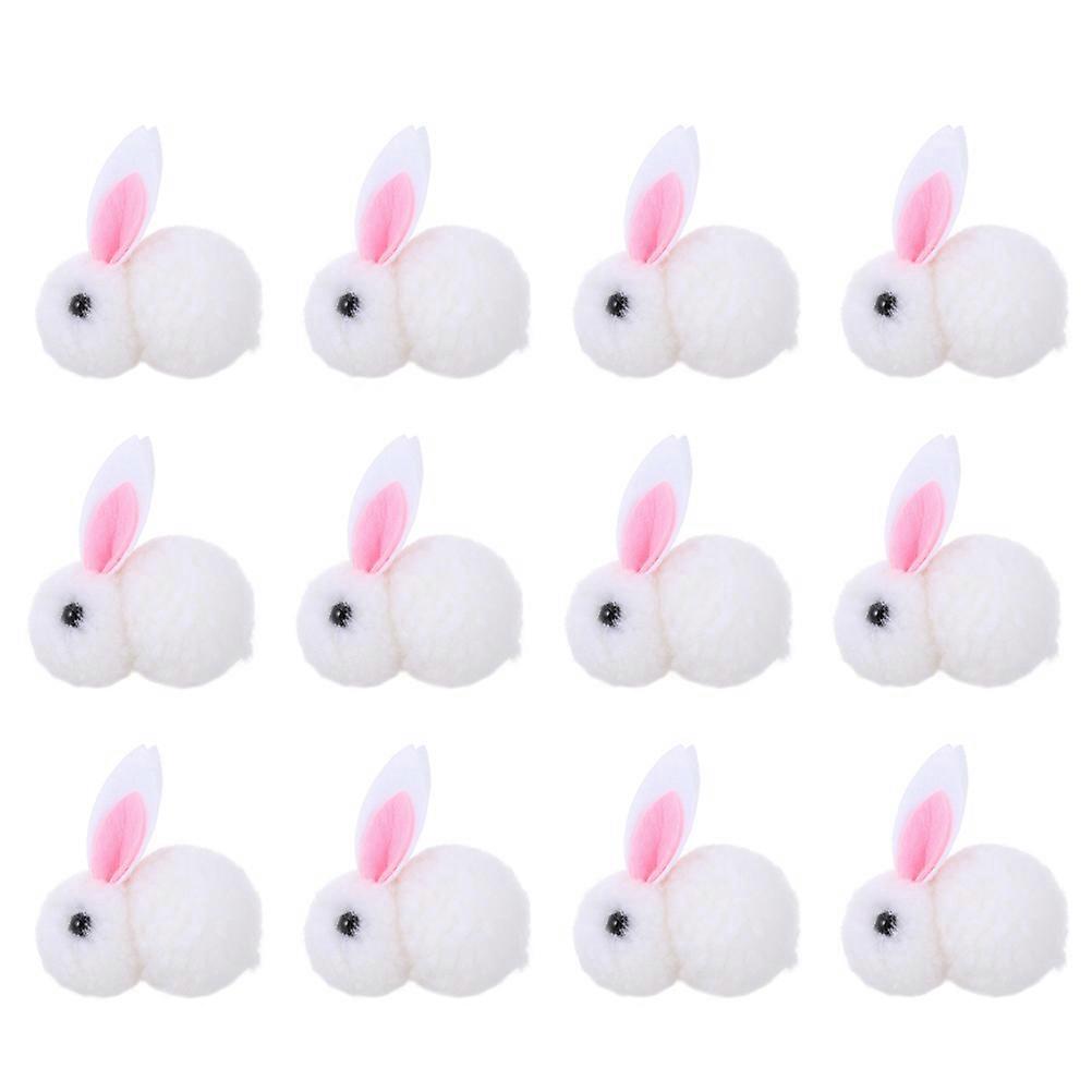 12Pcs Christmas Rabbit Doll Tiny Plush Bunny Decorative Plush Rabbit ...