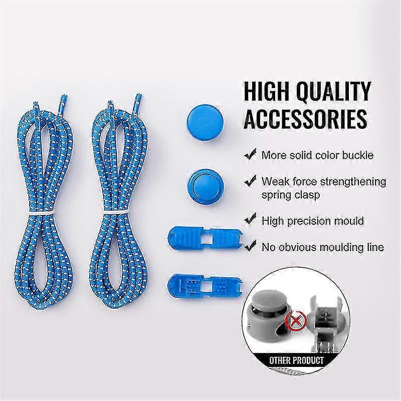 2 Pairs Elastic Laces With Quick Release - Quick Lacing System For ...