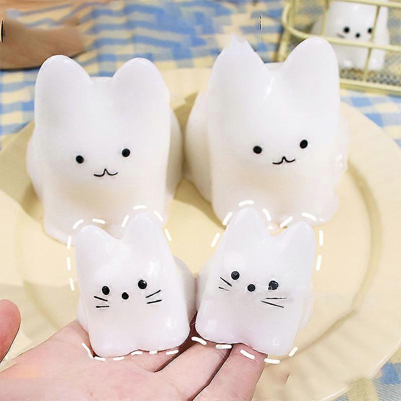 Squishy Kawaii Large White Rabbit Squeeze Fidgety Toy Jelly Cat Cute ...