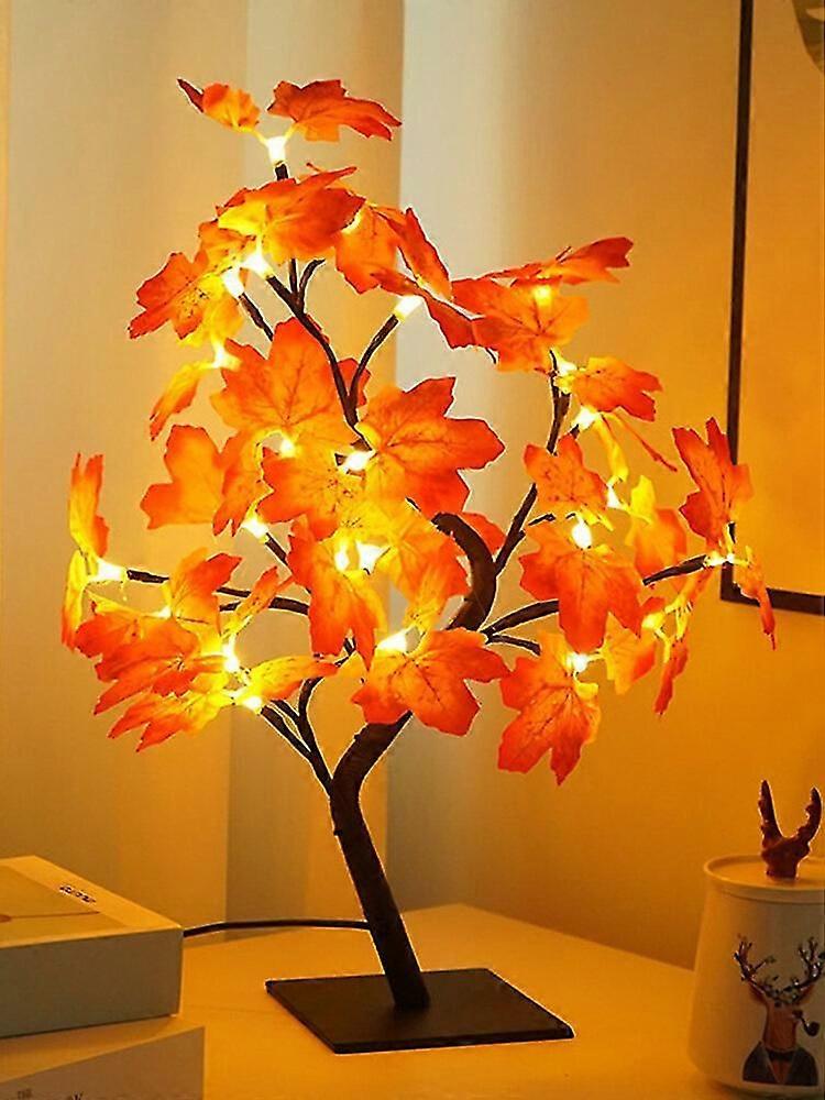 USB LED Maple Tree Lamp for Thanksgiving and Christmas Decoration ...