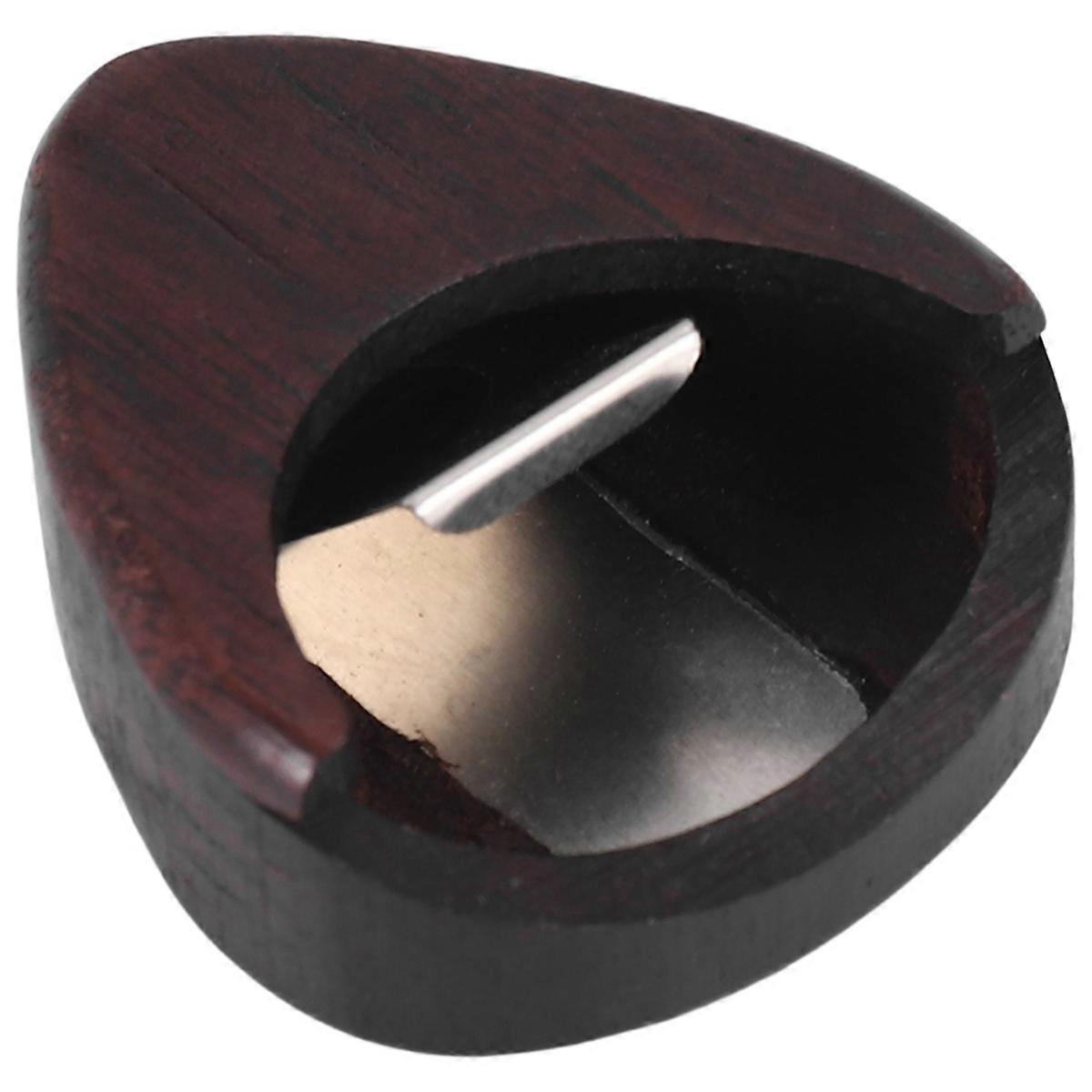 Guitar Pick Box Portable Rose Wood Guitar Pick Storage Musical Inst ent ...