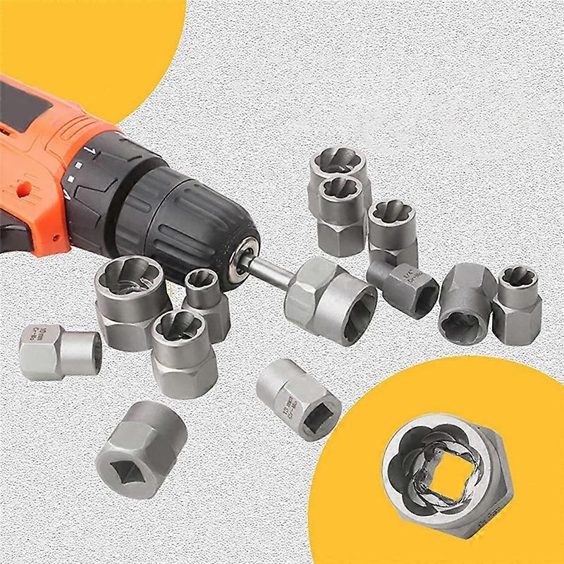 14Pcs Impact Bolt & Nut Remover Set, Stripped Lug Nut Remover | Fruugo UK