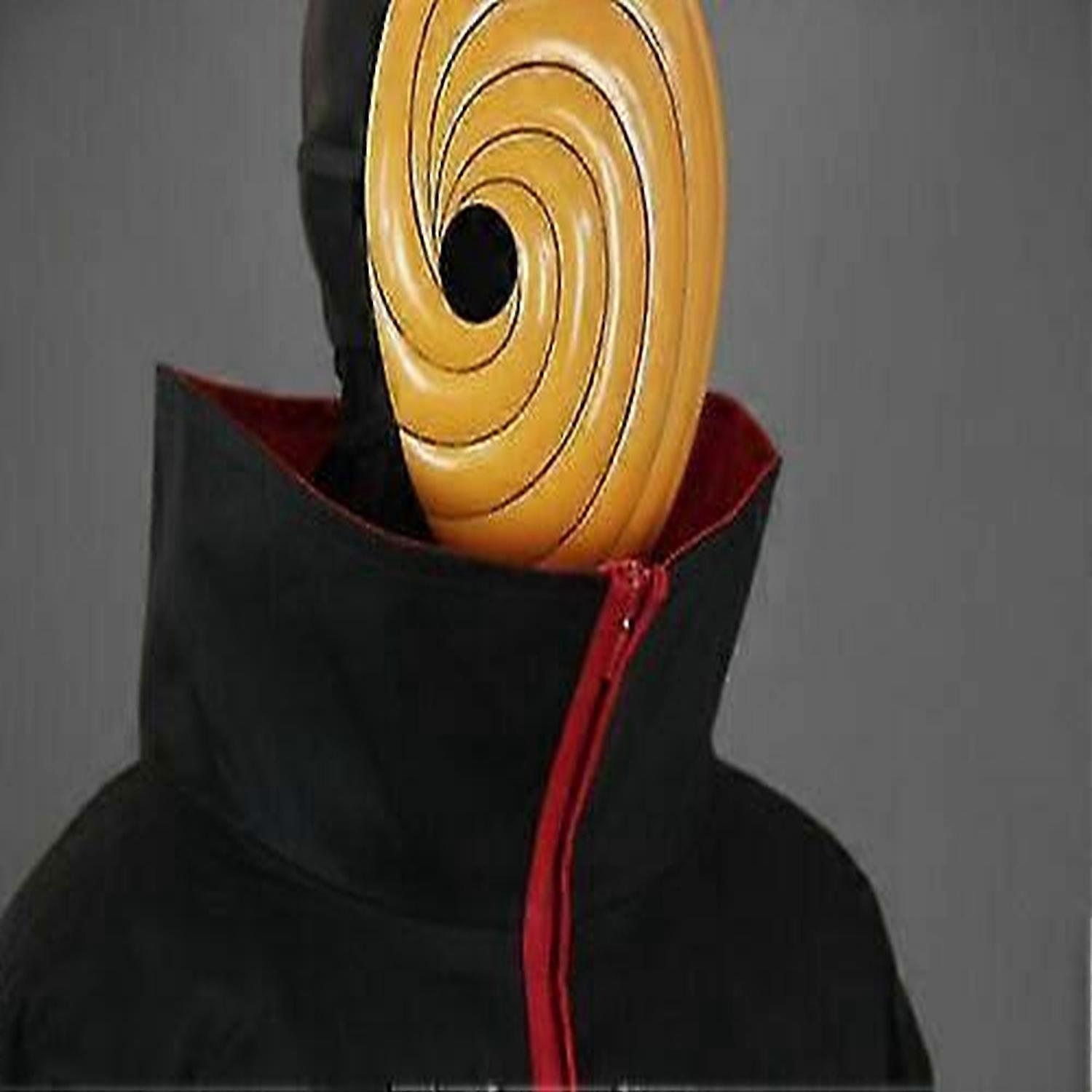 Naruto Akatsuki Tobi Uchiha Obito Robe Cloak Coat + Resin Mask Cosplay ...
