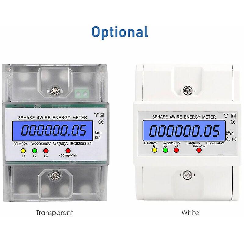 Three-phase 4-wire energy meter 220/380V 5-80A Energy consumption kWh ...