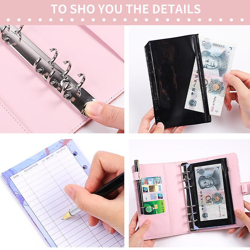 A6 Loose Leaf Folder Ledger Woven Pattern Notebook Leather Pu6 Hole ...