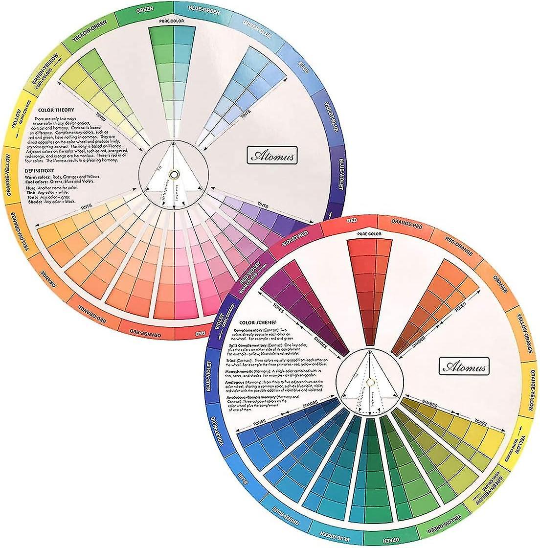 Disc Color Circle Color Wheel, Painting Mixing Learning Guide Art Class ...