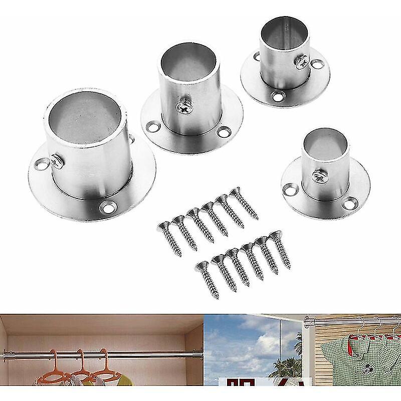 10pcs Stainless Steel Flanges for Wardrobe, Pipe, Bracket and Holder ...
