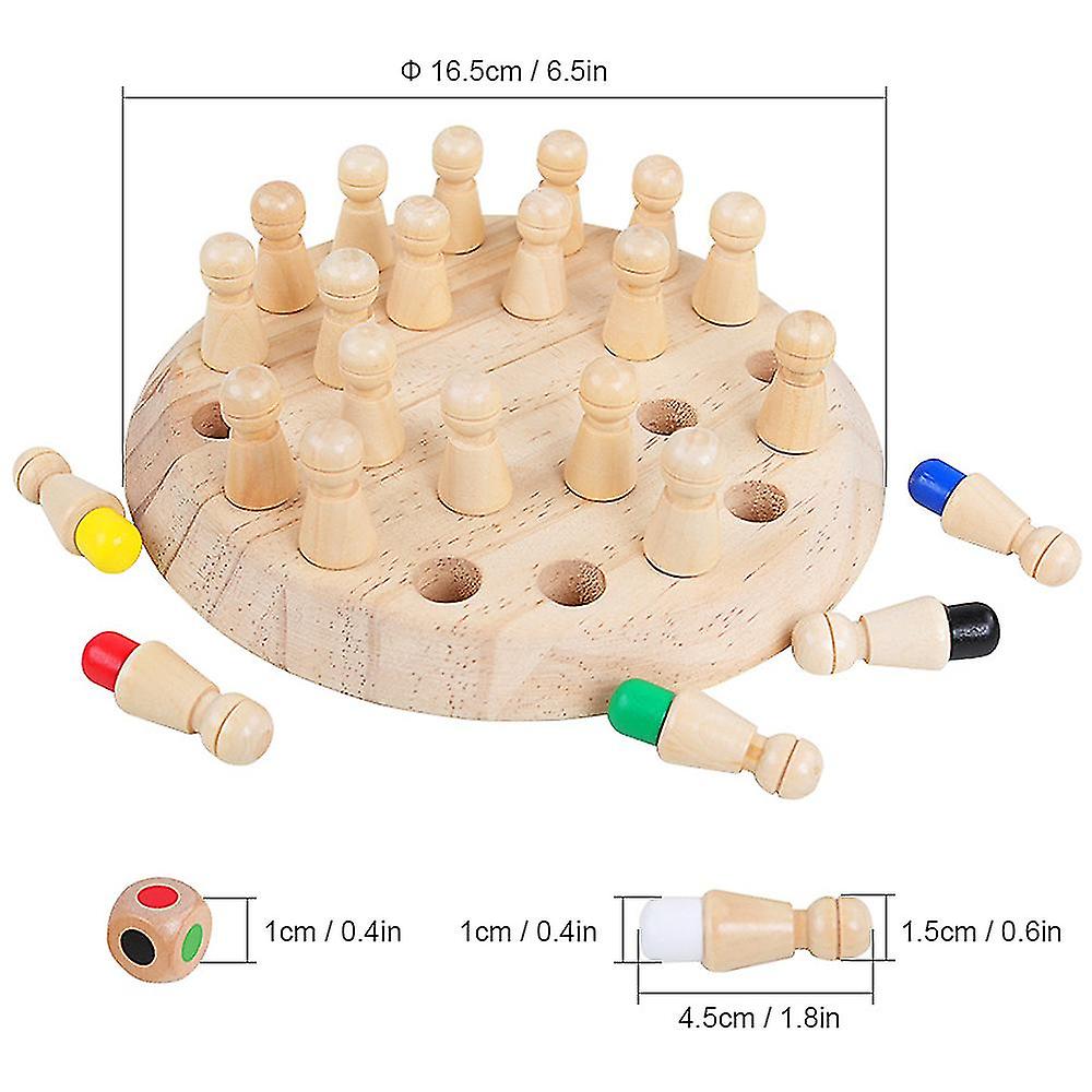 Children's Intelligent Toys Colorful Memory Chess Wooden Memory ...