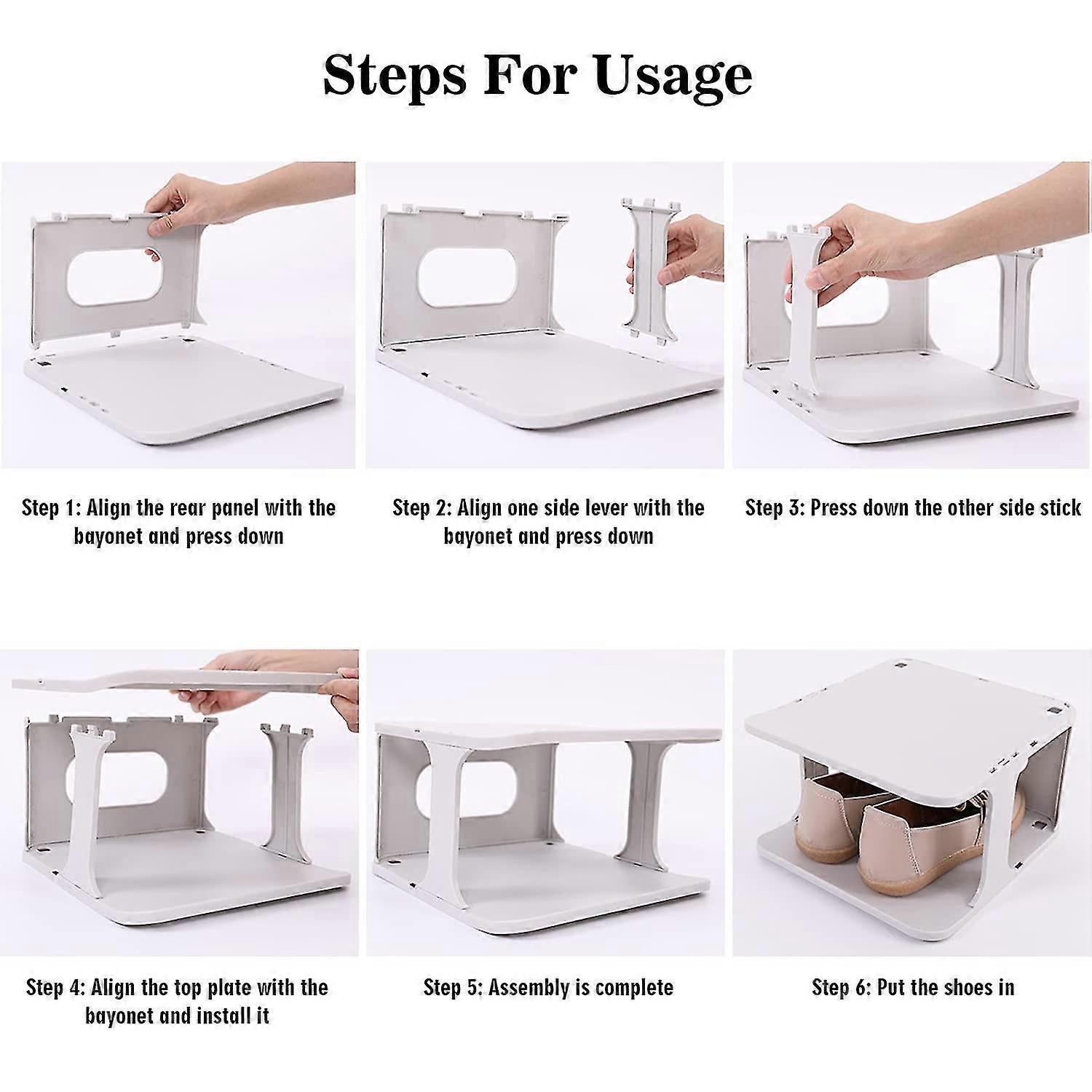 Shoe Rack, Narrow Shoe Tower, Space-saving Shoe Rack 4 Compartments ...