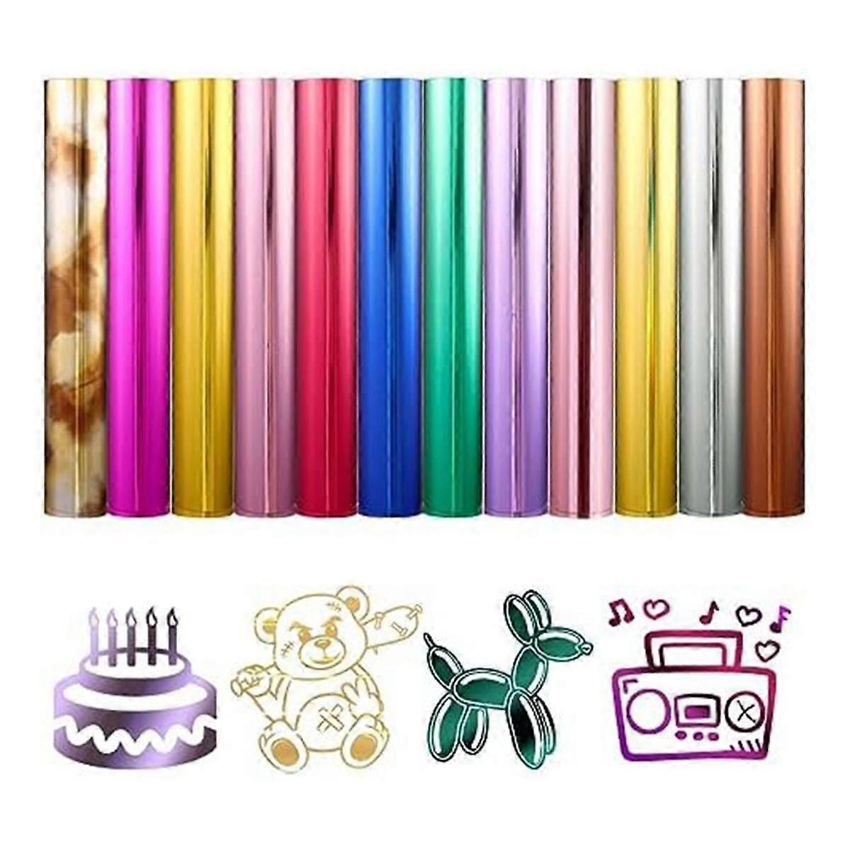 Matallic HTV - 12 Sheets 12 x 10Inches Heat Transfer Vinyl Foil ...