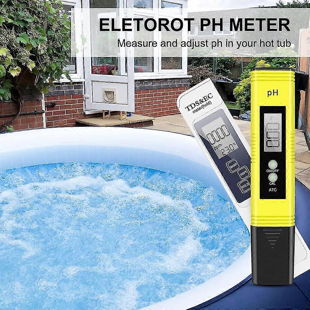 ph meter, swimming pool ph tester 4 in 1 electronic ph meter tds water ...